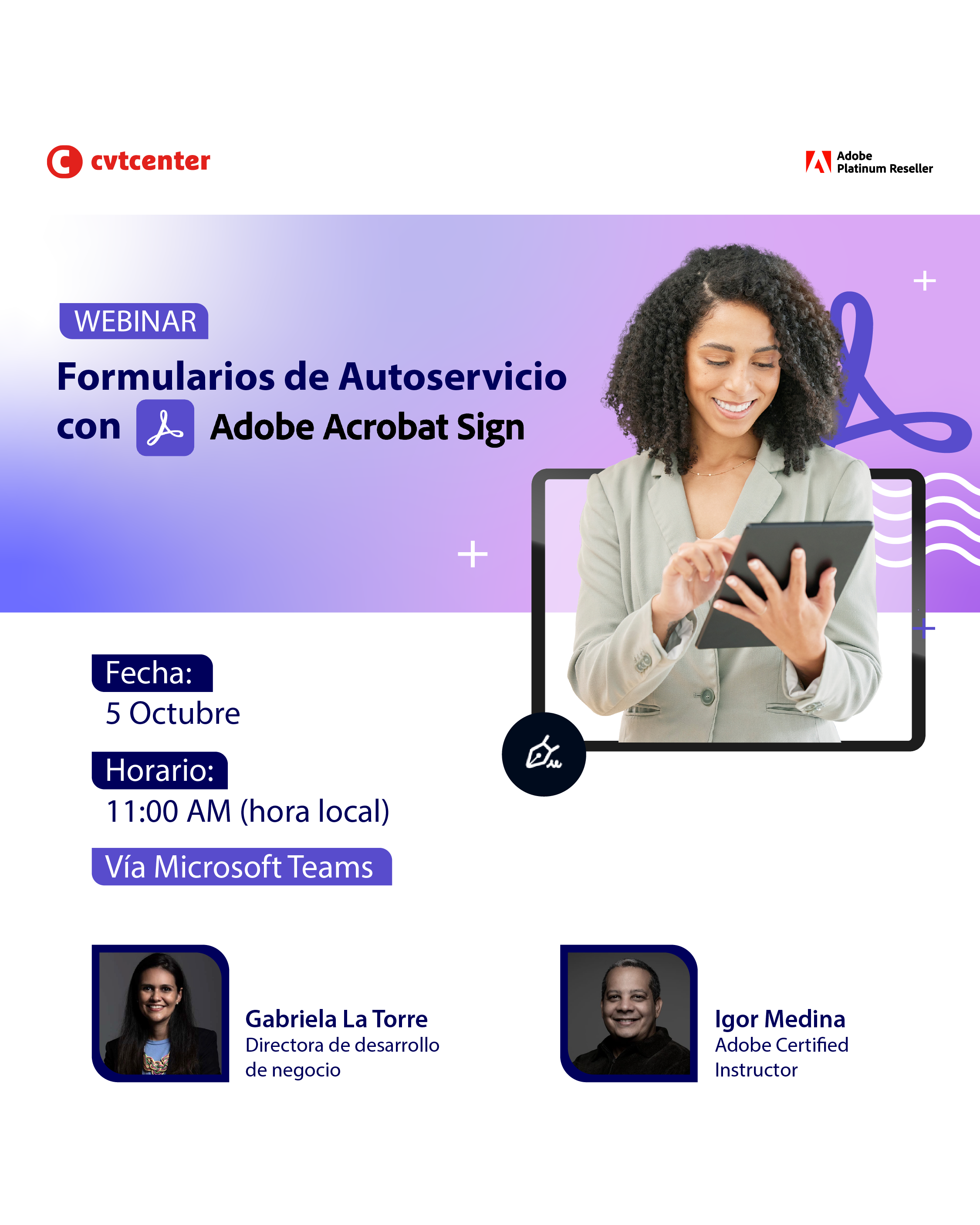 Formularios de autoservicio con Acrobat Sign | cvtcenter